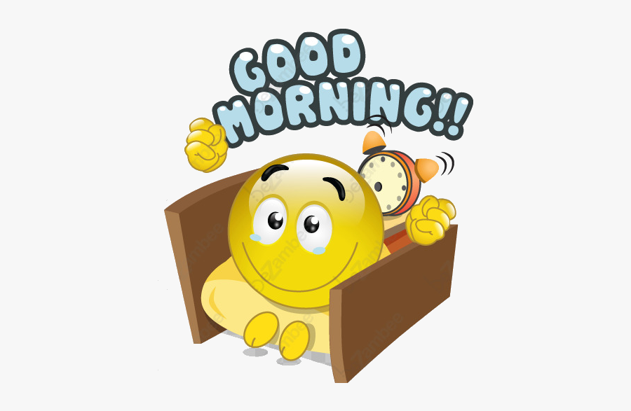 Good Morning Smiley Emoticon Emoji Clip Art Image Free - Cartoon , Free ...