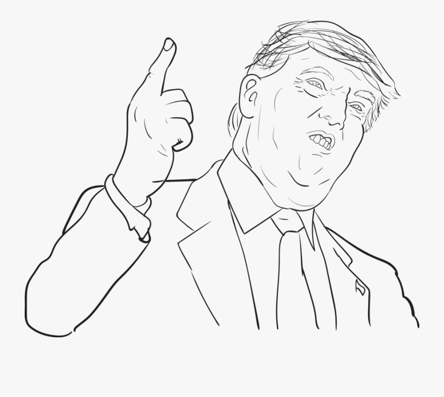 Donald Trump - Donald Trump Outline Drawing , Free Transparent Clipart ...