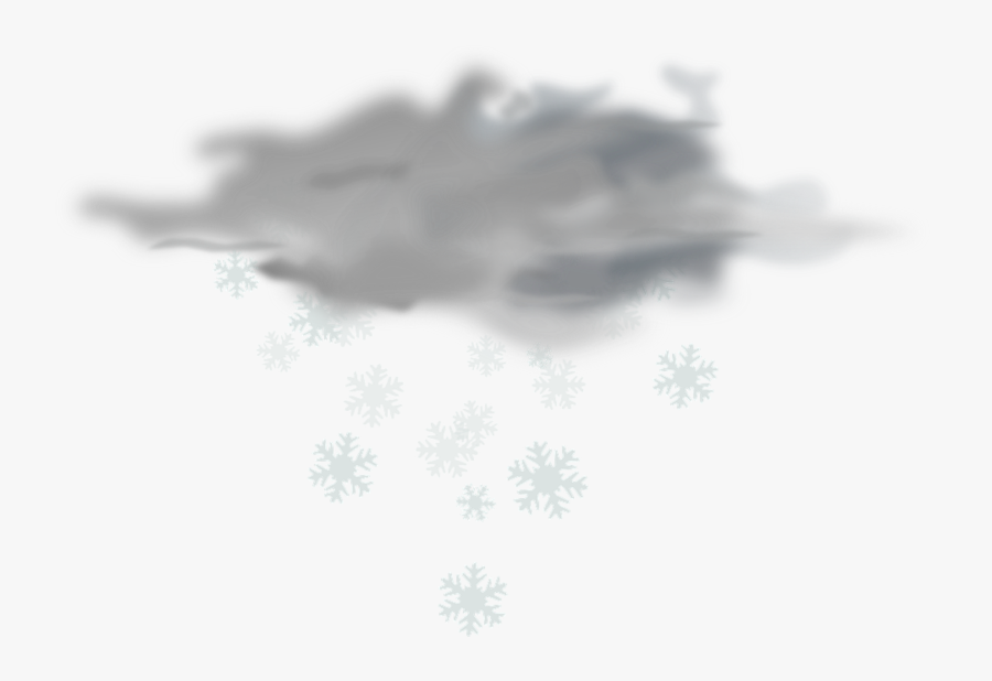 Snowflake Clipart Snowy Weather - Transparent Thunder Cloud Png , Free ...