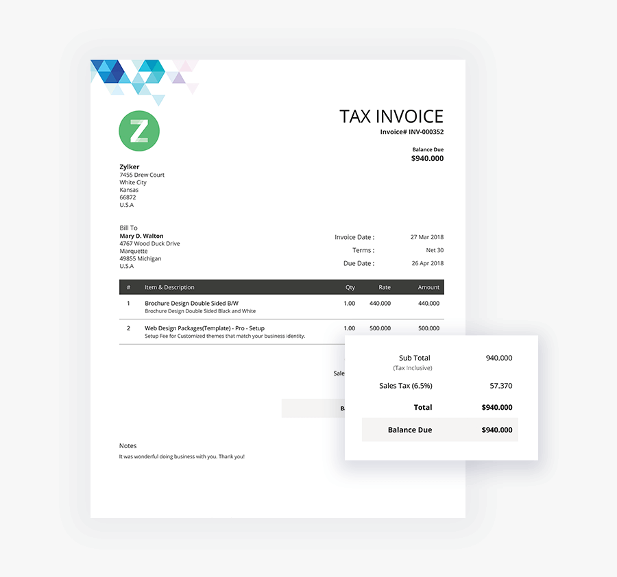 Clip Art Invoice Images - Zoho Invoice Template , Free Transparent ...