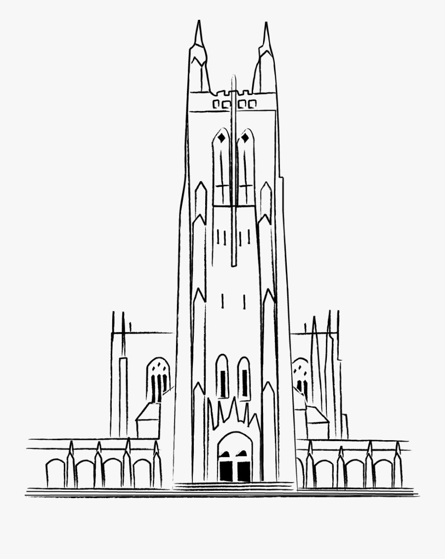Duke Chapel - Duke University Chapel Sketch , Free Transparent Clipart ...