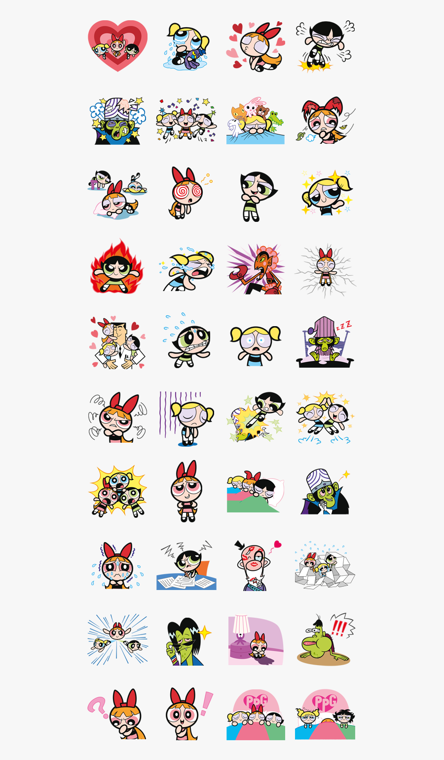 Powerpuff Girls Ppg Sticker Line , Free Transparent Clipart - ClipartKey