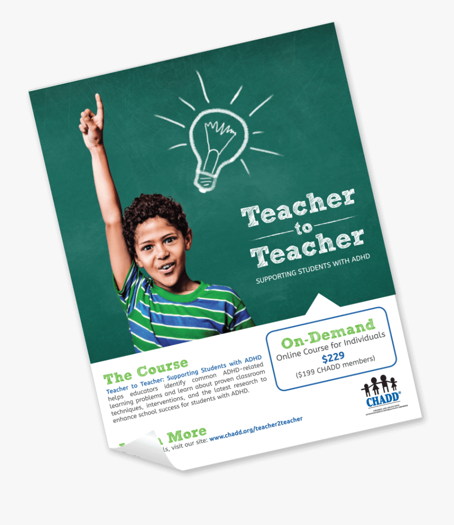 Ad Design For Chadd"s Teacher To Teacher Program With - Chadd , Free ...