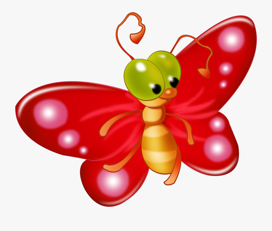 0 10c8cd 4e758438 Orig Cartoon Butterfly, Butterfly - Red Butterfly ...