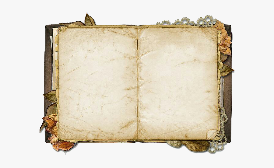 Scroll Clipart Parchment - Open Book Vintage Png , Free Transparent ...