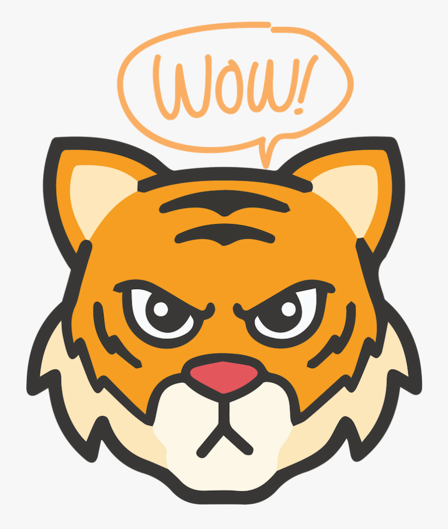 Shocked Tiger , Free Transparent Clipart - ClipartKey