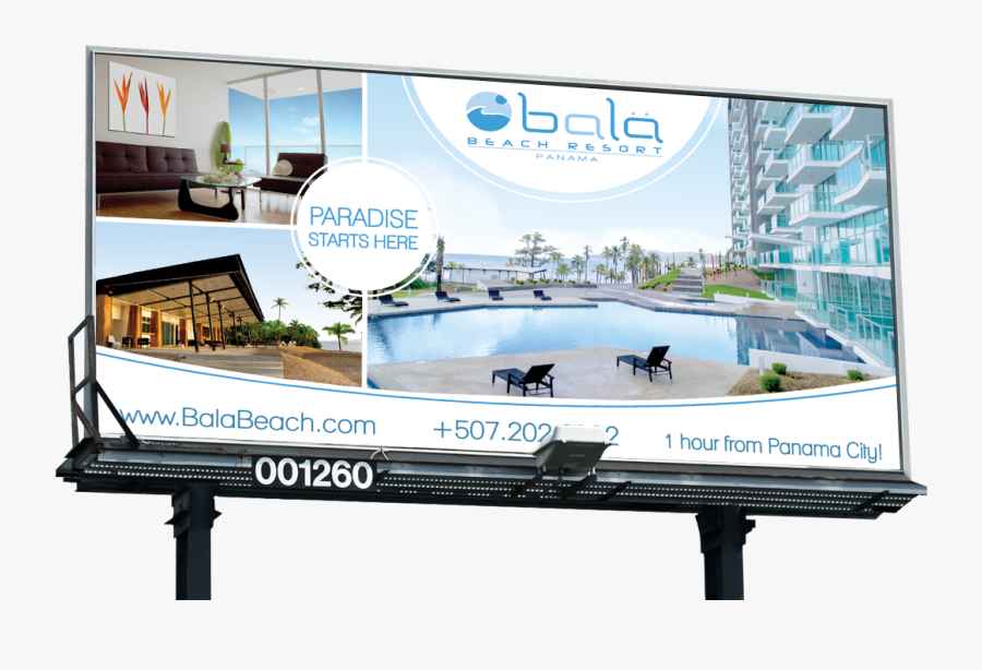Clip Art Bala Beach Resort Panama - Resort Billboard Design , Free ...