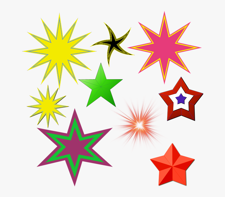 Stars, Design, Glowing, Shining, Pointed, Various - Spur Rowel , Free ...