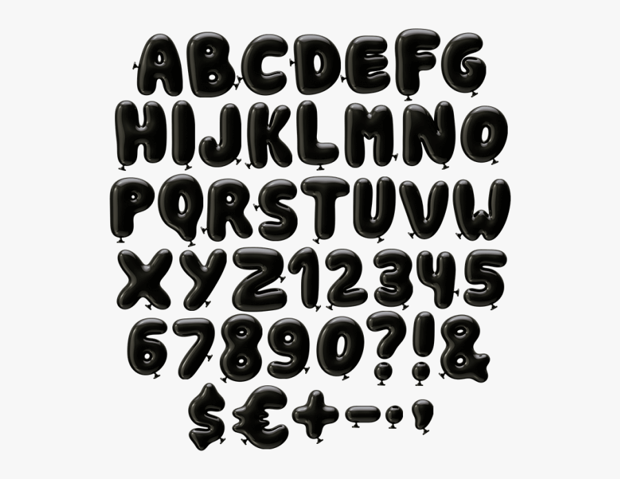 Black Party Font Letters - Calligraphy , Free Transparent Clipart ...