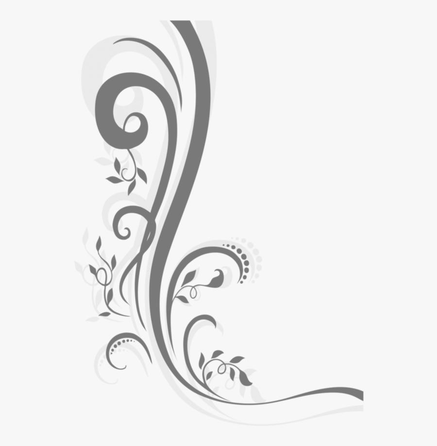 Transparent White Divider Png - Black And White Floral Png , Free ...
