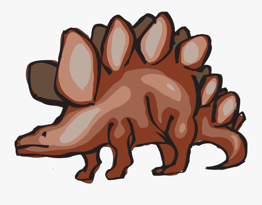 Brown Dinosaur Stegosaurus Free Picture - Brown Dinosaur Cartoon Png ...