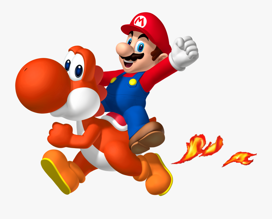 Yoshi And Mario - Red Yoshi And Mario , Free Transparent Clipart ...