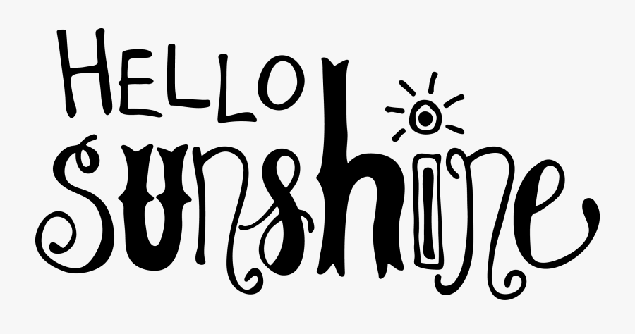 Clip Art Hand Lettered Svg Cut - Hello Sunshine Clip Art , Free ...