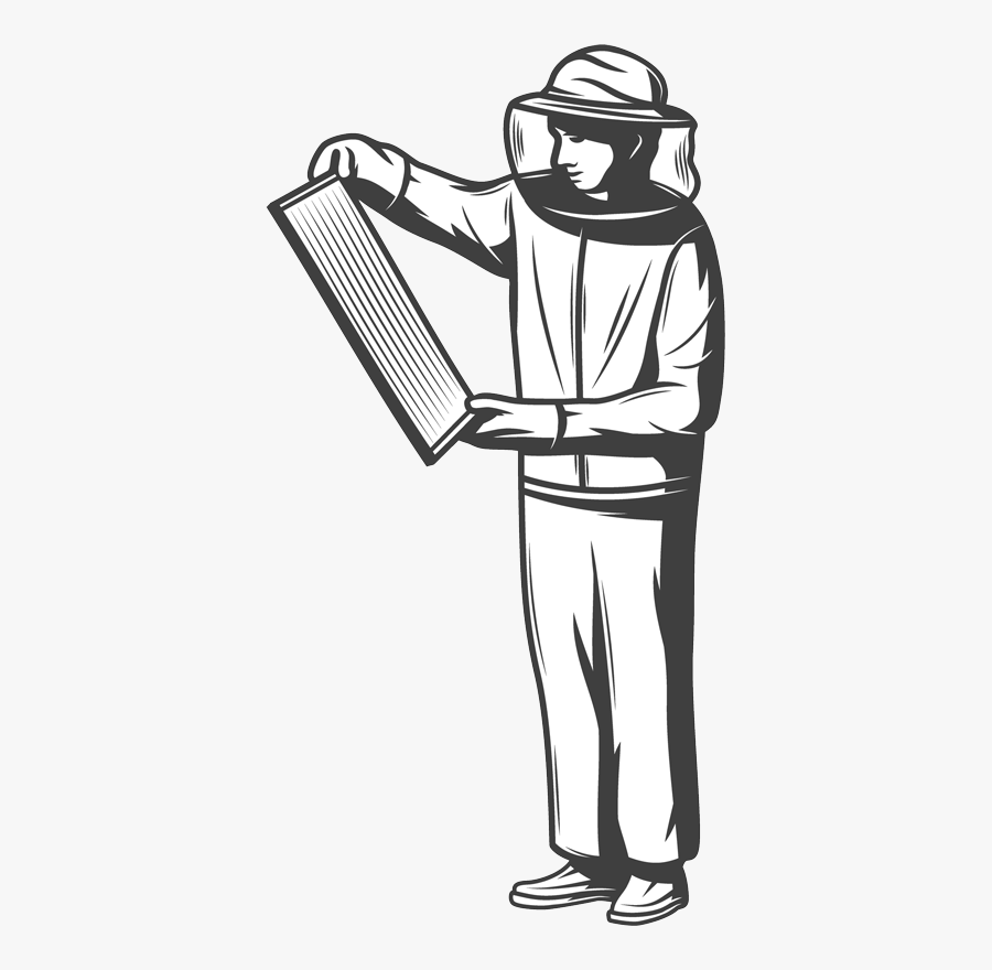 Beekeeper Drawing Png , Free Transparent Clipart - ClipartKey