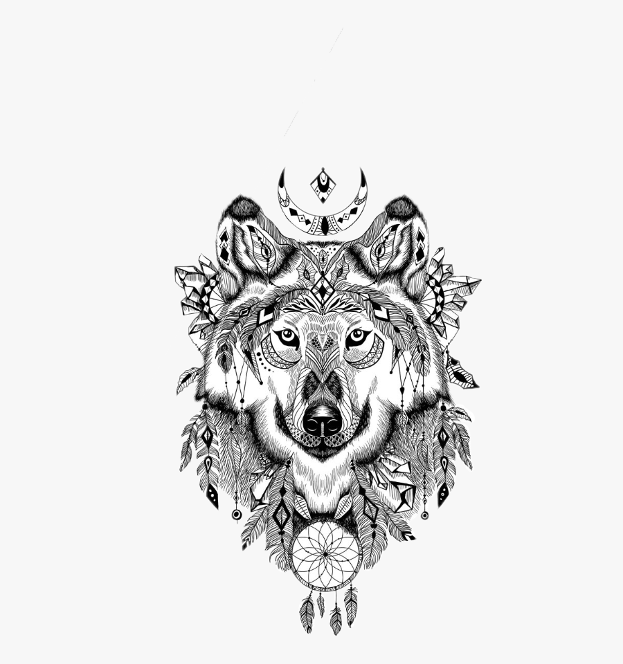 Aztec Wolf Tattoo , Free Transparent Clipart - ClipartKey