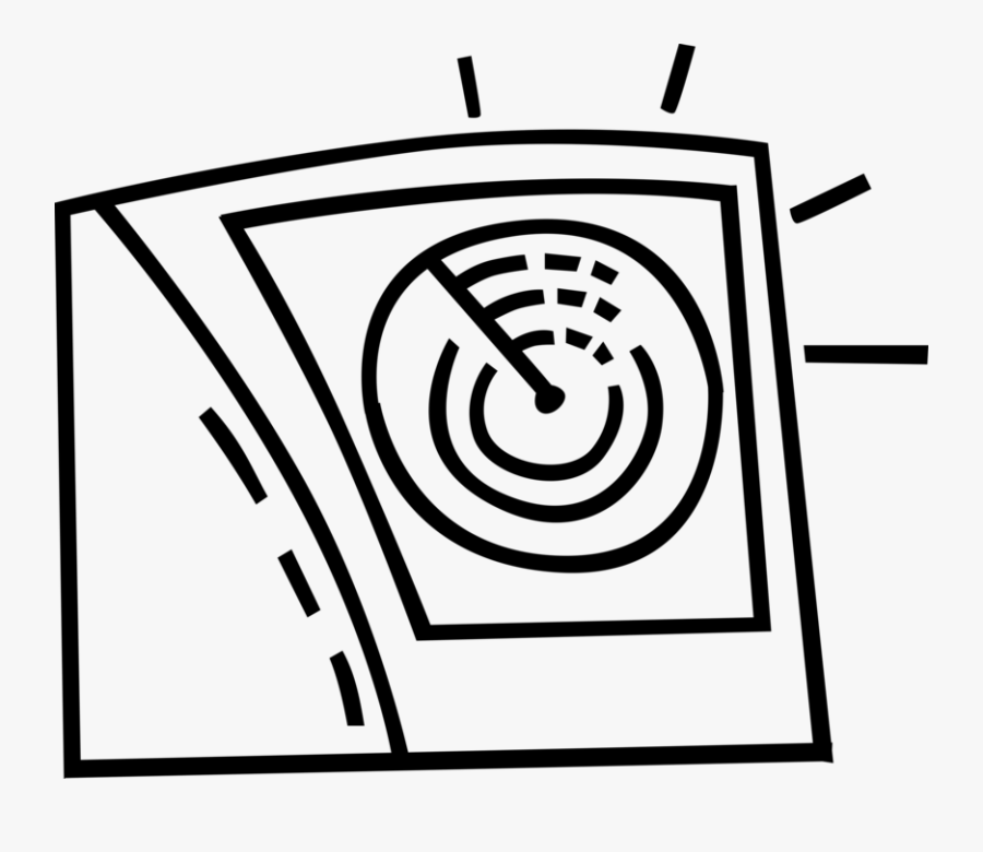 Vector Illustration Of Airport Radar Object Detection - Emblem , Free ...