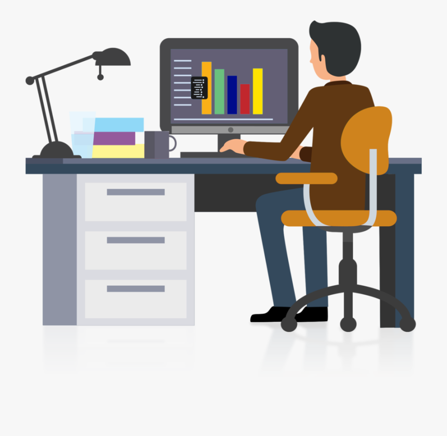 Working At Desk Png , Free Transparent Clipart - ClipartKey
