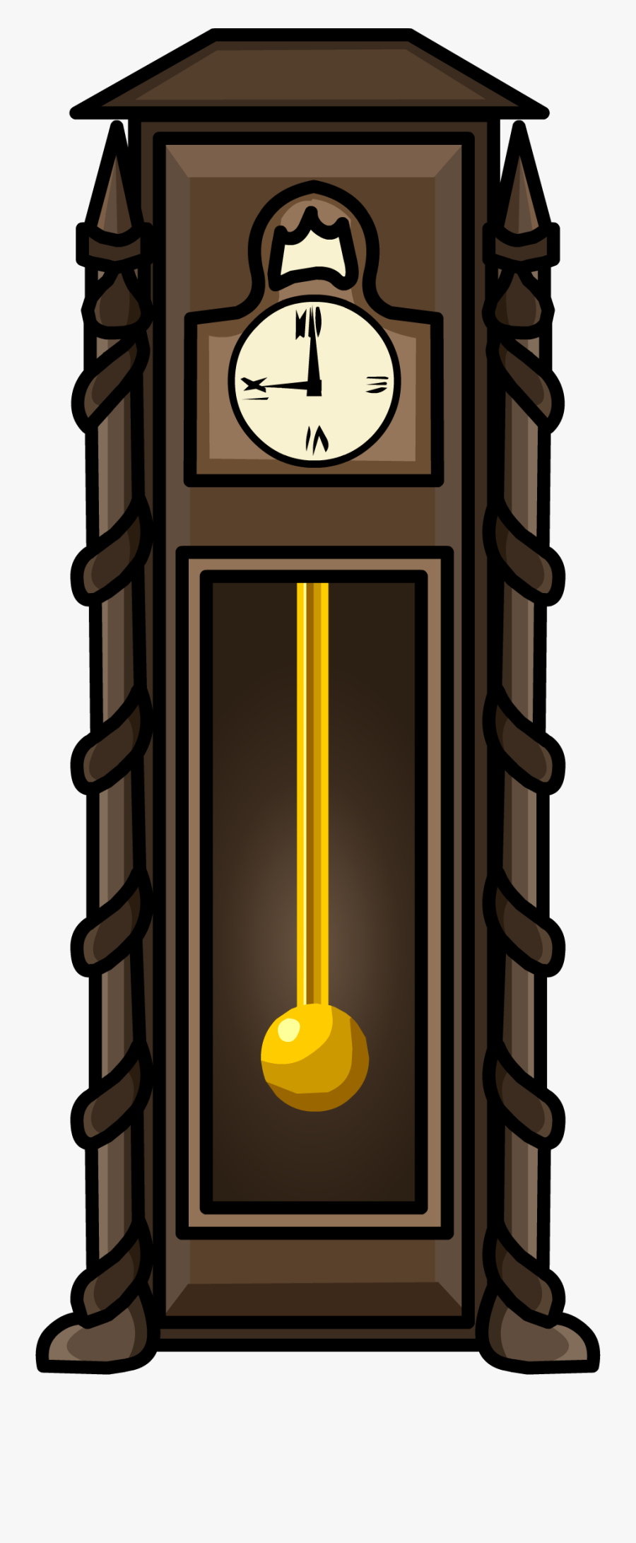 Transparent Vintage Clock Png - Club Penguin Clock Furniture , Free ...