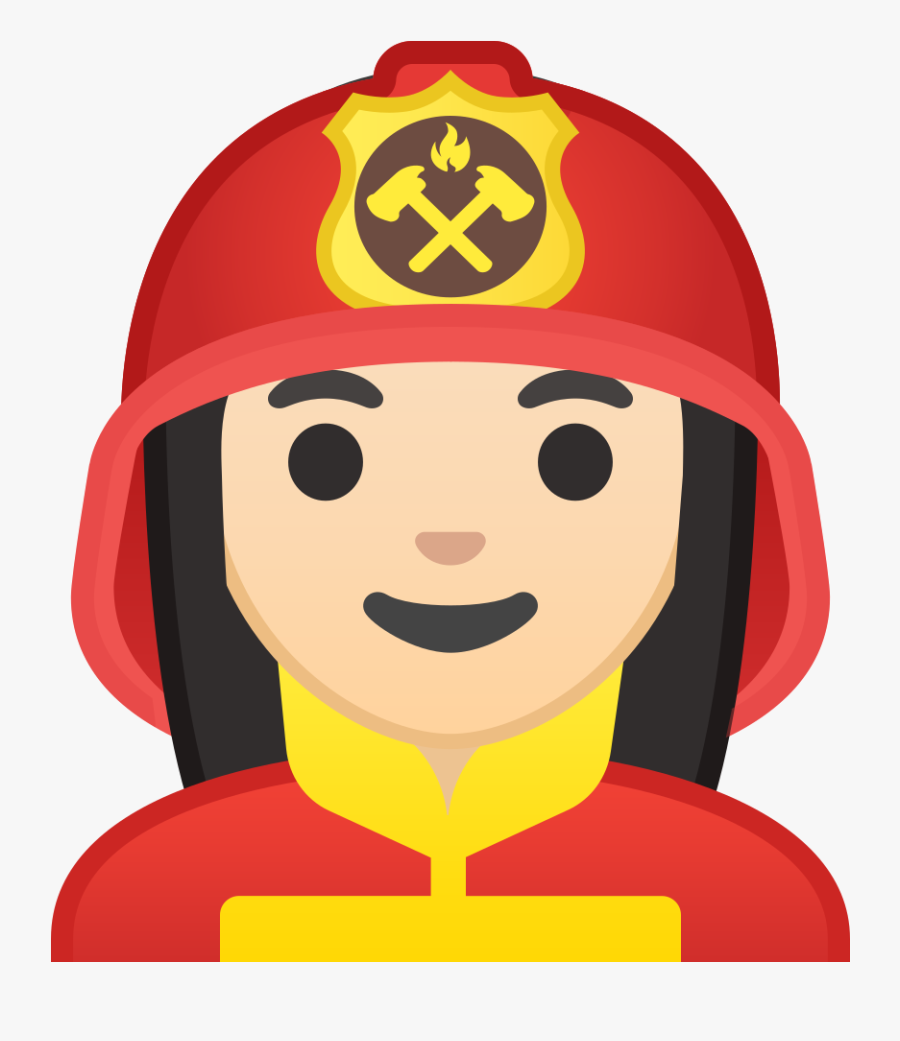 Transparent Female Firefighter Clipart - Firefighter Emoji Png , Free ...