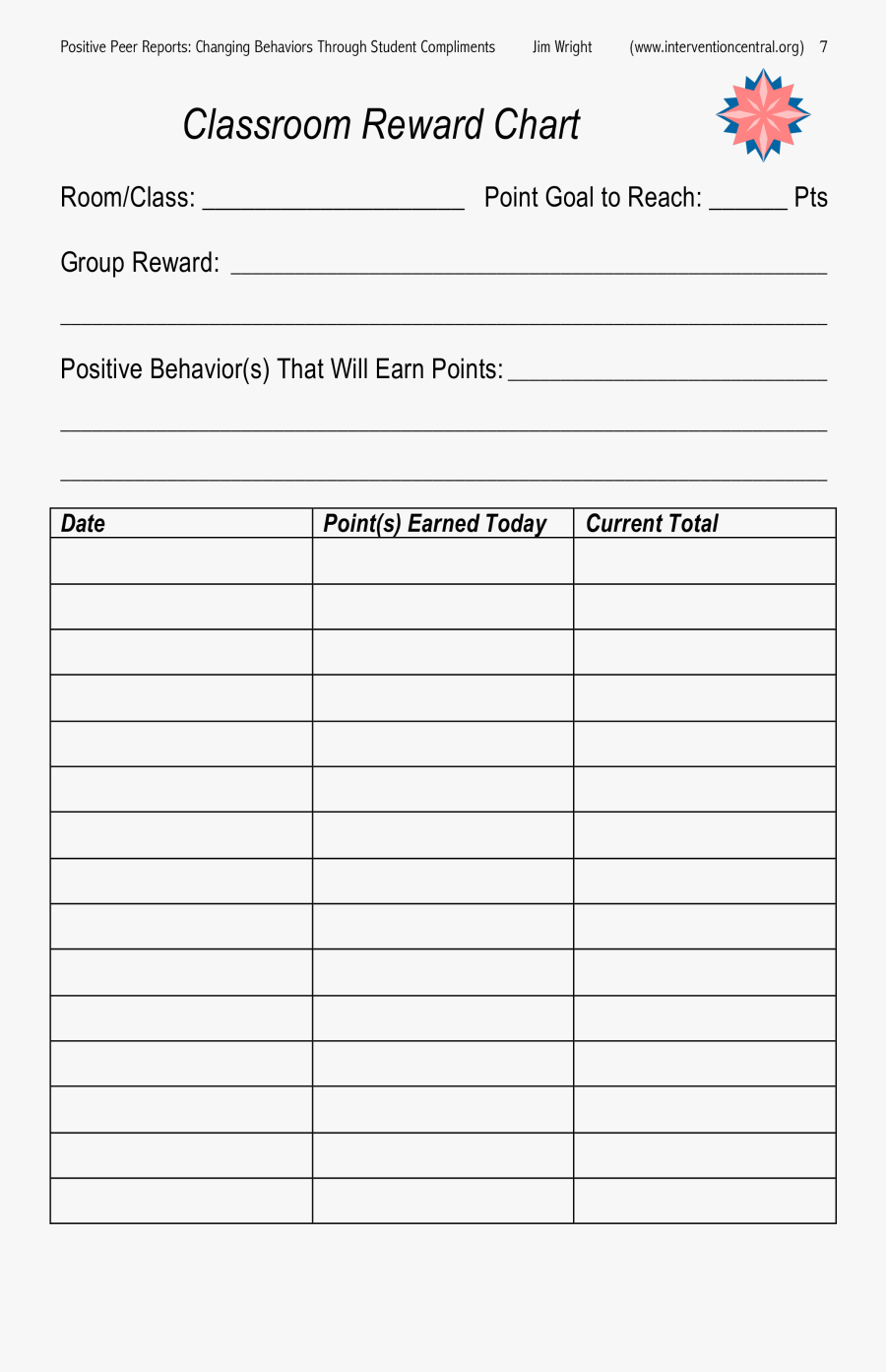 Clip Art Reward Template - Reward Chart Templates For Clas , Free ...