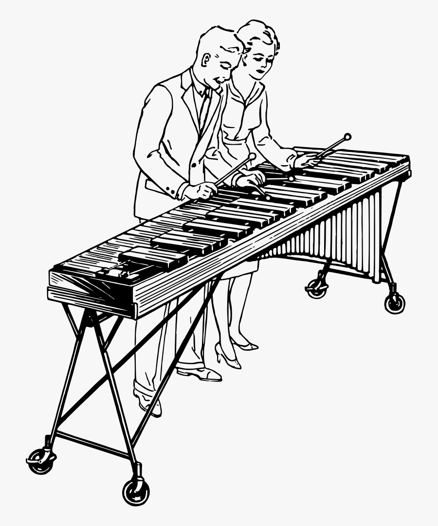 Line Art,angle,marimba - Marimba Player Clipart , Free Transparent ...