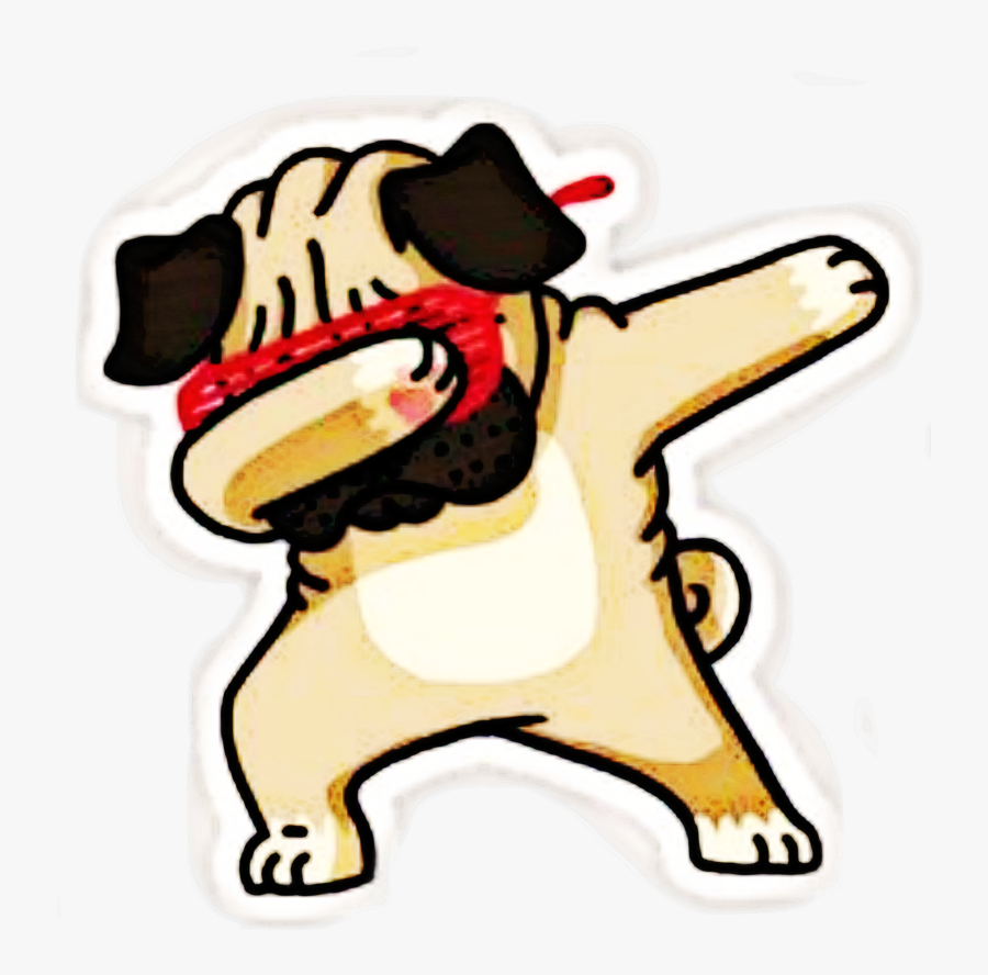 Transparent Dabbing Clipart - Cartoon Dabbing Pug , Free Transparent ...