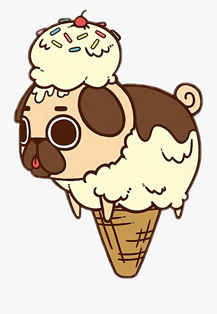 Icecream Pug - Puglie Pug Ice Cream , Free Transparent Clipart - ClipartKey