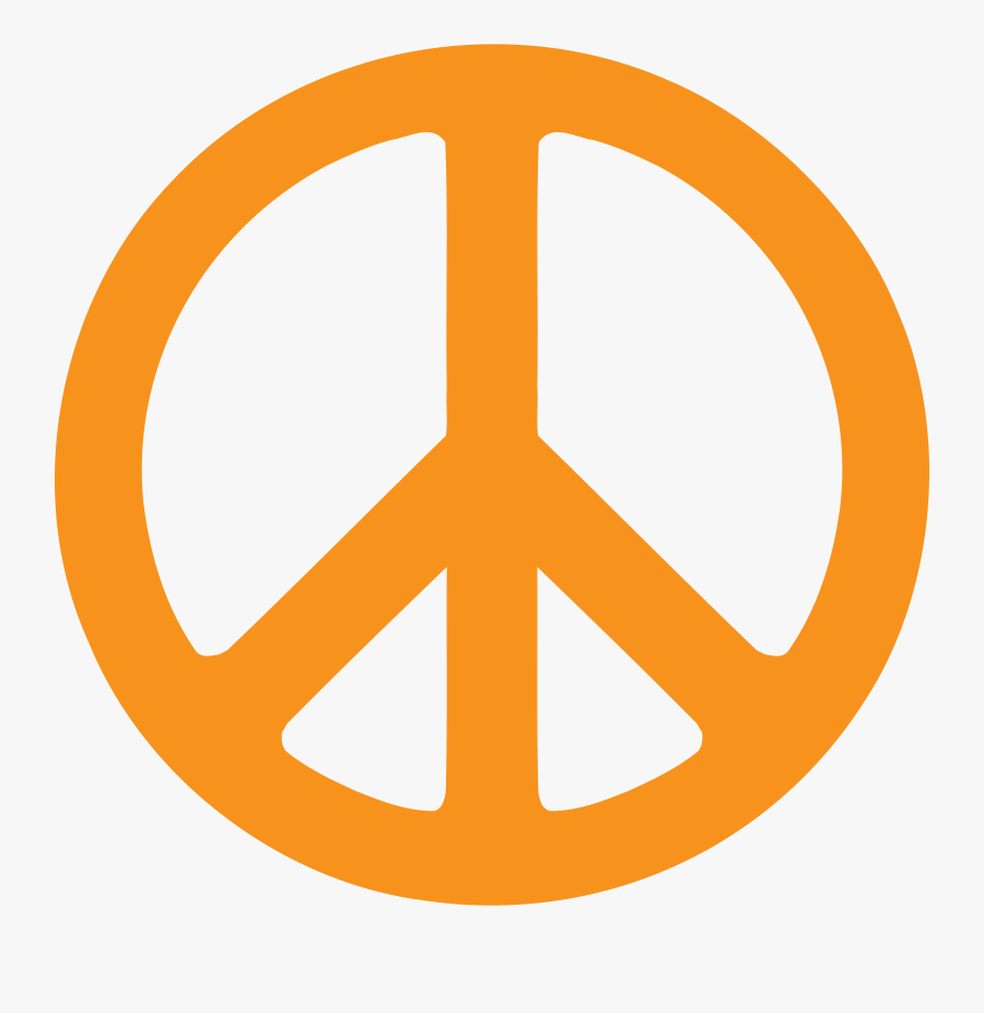 Orange Peace Sign Clip Art Clipart Download - Peace Symbol Png , Free ...