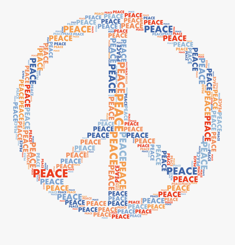 Clipart - Word Cloud Peace Sign , Free Transparent Clipart - ClipartKey