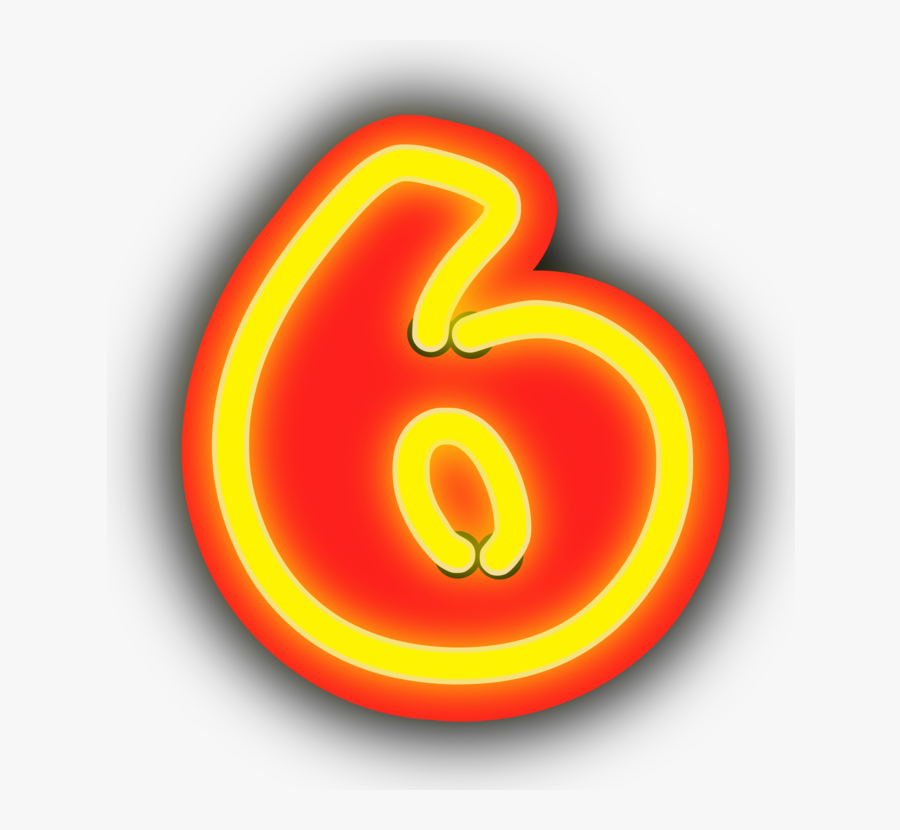Computer Wallpaper,symbol,yellow - Neon Number 6 Png , Free Transparent ...