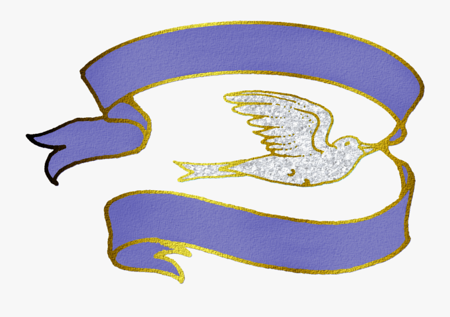 Dove Ribbon Cliparts - Dove With Blue Ribbon Clip Art , Free ...