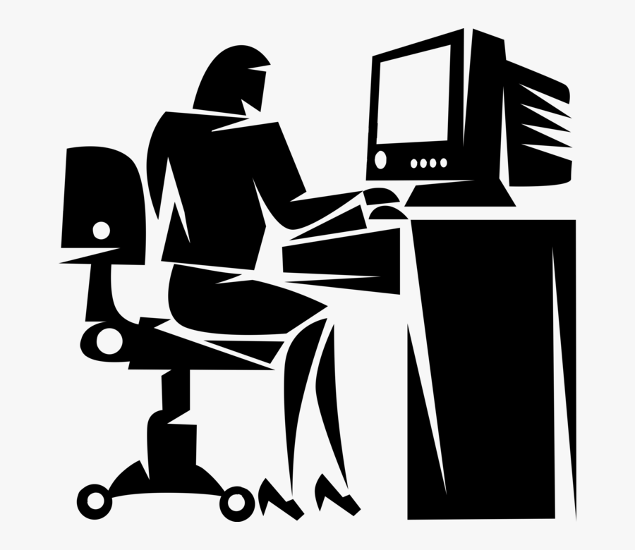 Vector Working Computer Work , Free Transparent Clipart - ClipartKey