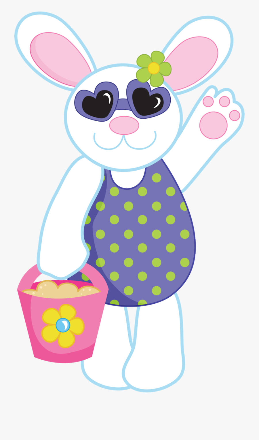 Enjoying The Swimming Pool - Bunny In Pool Clipart , Free Transparent ...