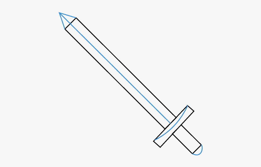 How To Draw Sword - Line Art , Free Transparent Clipart - ClipartKey