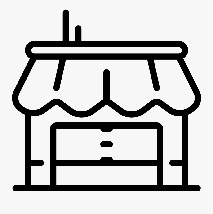 Storefront Vector Small Shop - Fire On Building Outline , Free ...