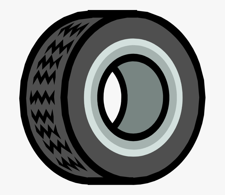 Vector Illustration Of Modern Pneumatic Rubber Tire - Tire Clip Art ...