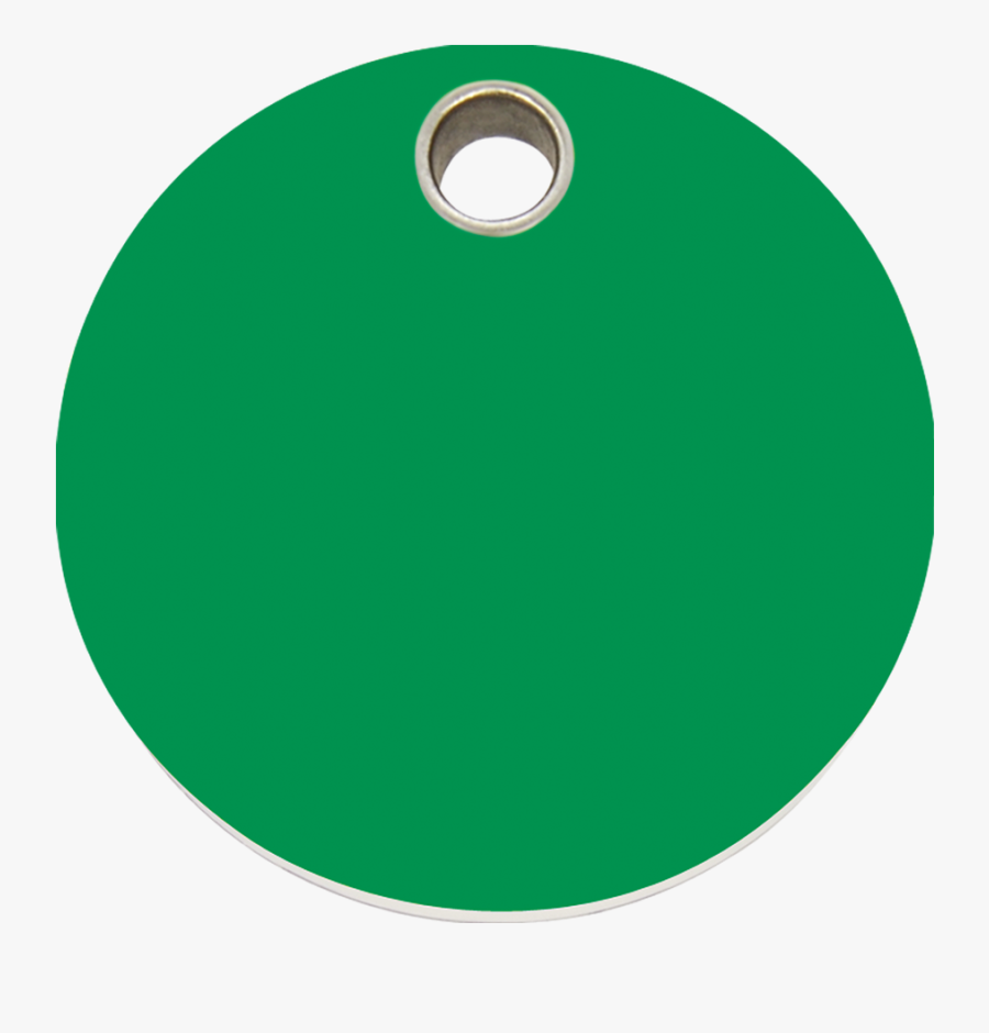 Red Dingo Plastic Tag Circle Green - Circle , Free Transparent Clipart ...