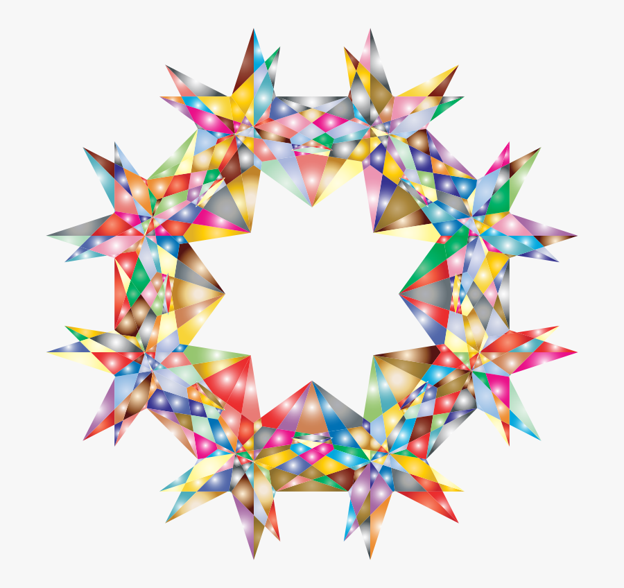 Colorful Geometric Star - Clip Art , Free Transparent Clipart - ClipartKey