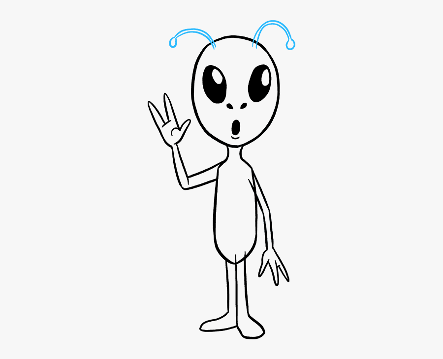 Full Body Alien Drawing , Free Transparent Clipart - ClipartKey