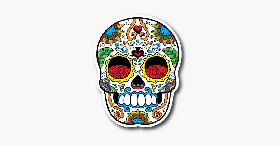 Sugar Skull Sticker Transparent , Free Transparent Clipart - ClipartKey