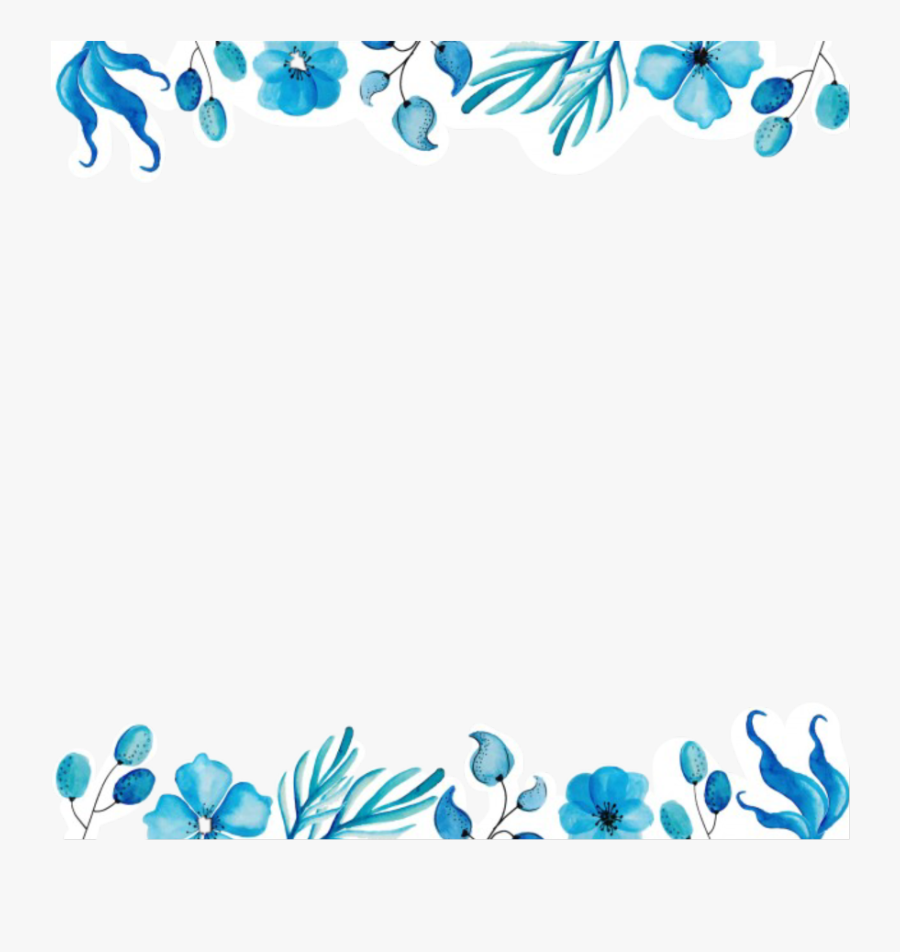 #blue #banner #border - Floral Design Sky Blue , Free Transparent ...