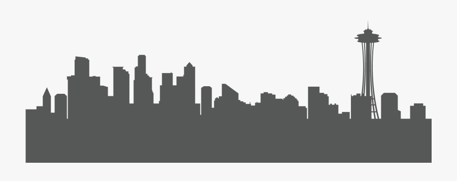 Transparent Town Hall Clipart - Seattle Skyline Silhouette Png , Free ...