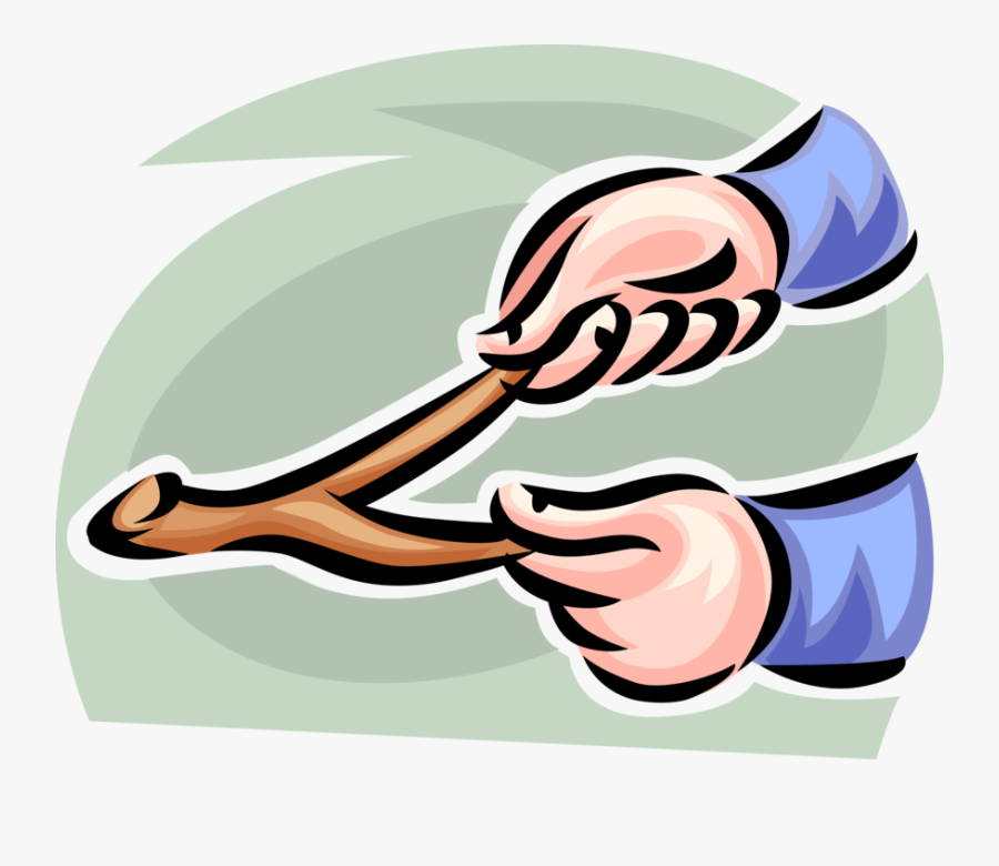 Vector Illustration Of Hands Holds Dowsing Divining - Clipart Baguette ...