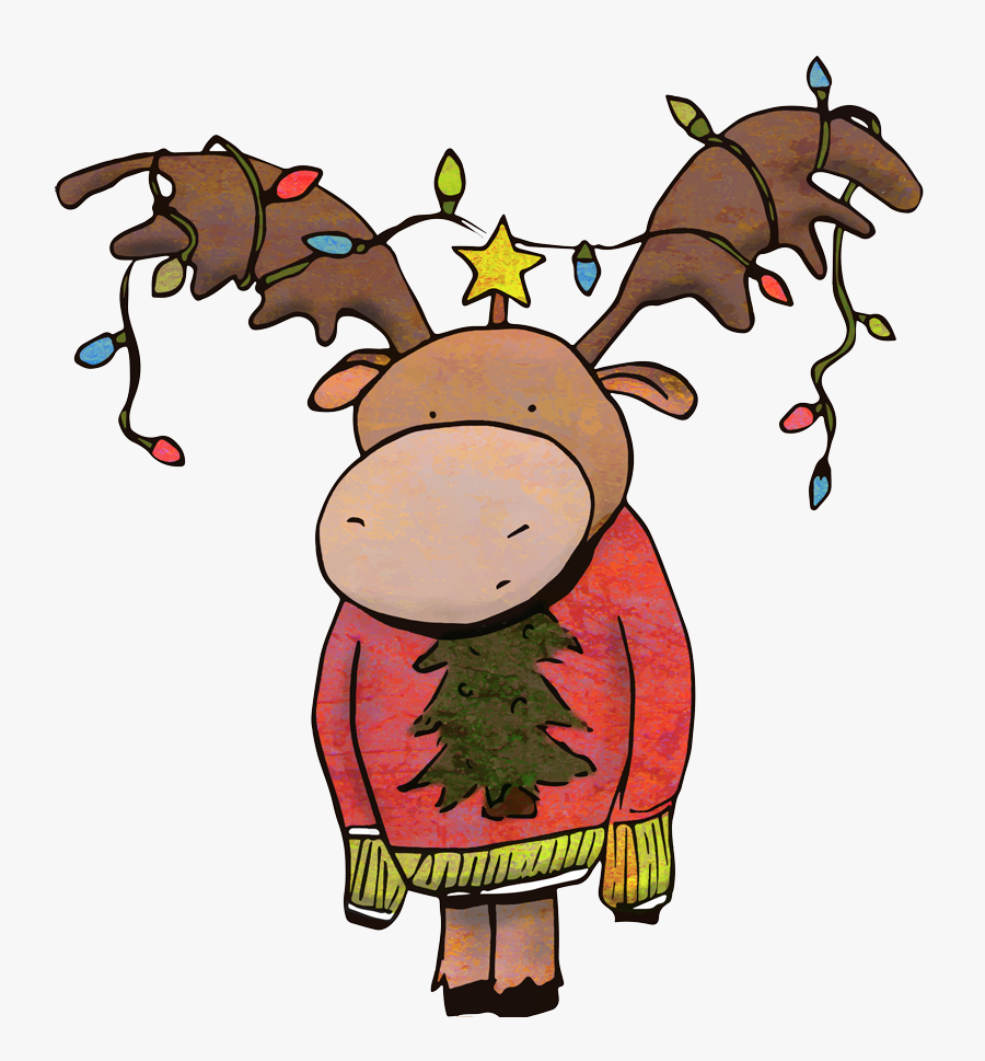 Christmas Moose - Christmas Day , Free Transparent Clipart - ClipartKey