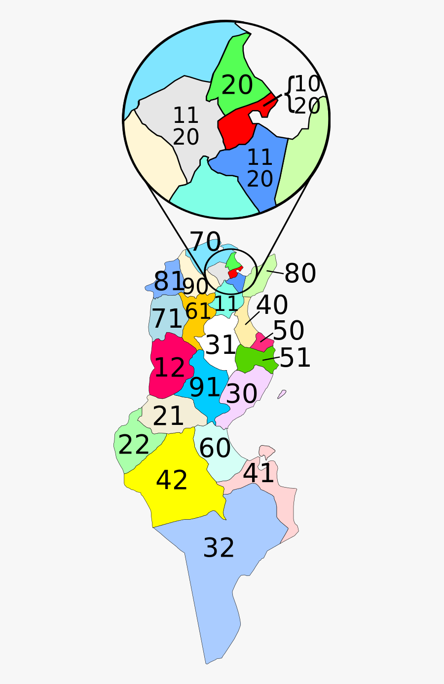 Post Clipart Zip Code - Tunisia Governorates , Free Transparent Clipart ...