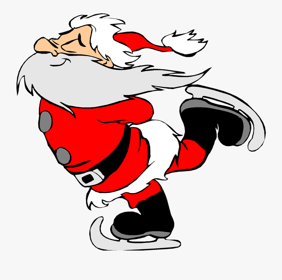 Skating Santa Clipart , Png Download - Santa Skating , Free Transparent ...