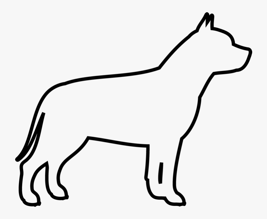 Pit Bull Dog Outline , Free Transparent Clipart - ClipartKey