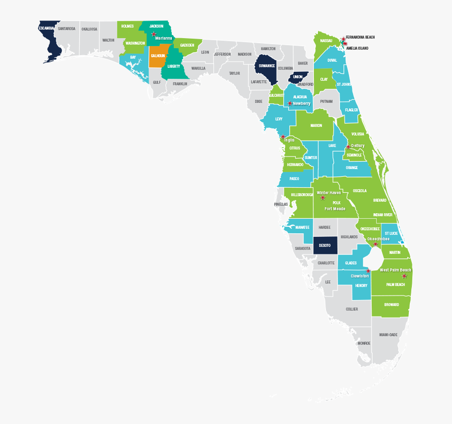 Transparent Florida Map Outline Png - Florida Utility Map , Free ...