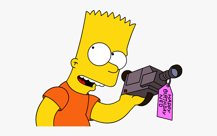 Bart Simpson With Camera , Free Transparent Clipart - ClipartKey