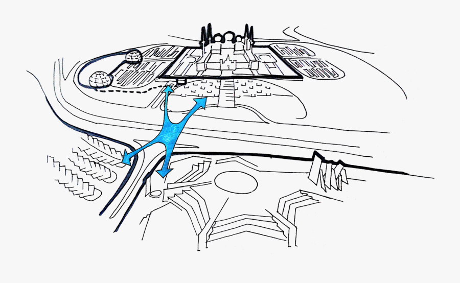 Footbridge Sheikh Zayed Grand Mosque - Sketch , Free Transparent ...